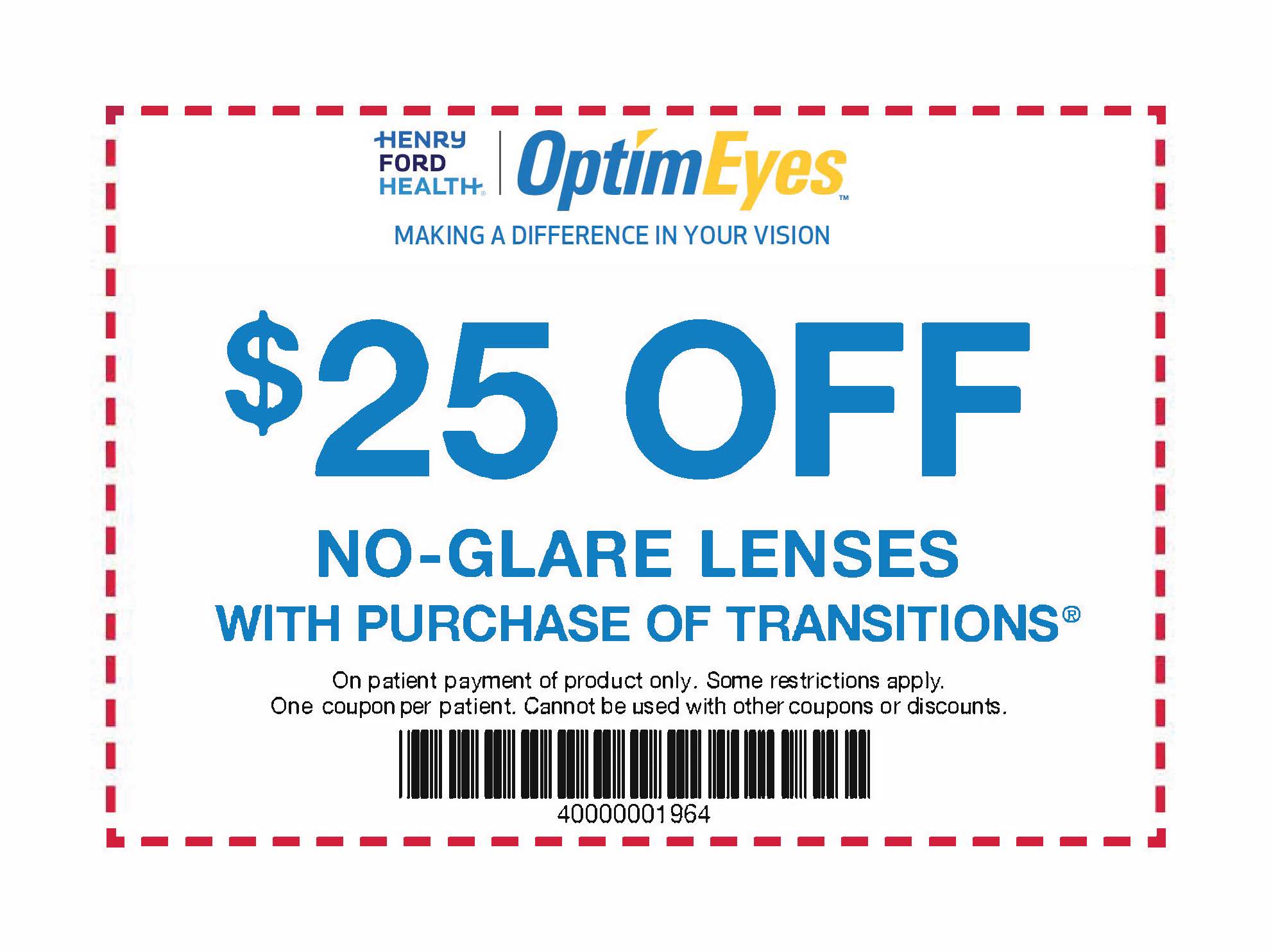 Coupons | OptimEyes | Henry Ford Health - Detroit, MI