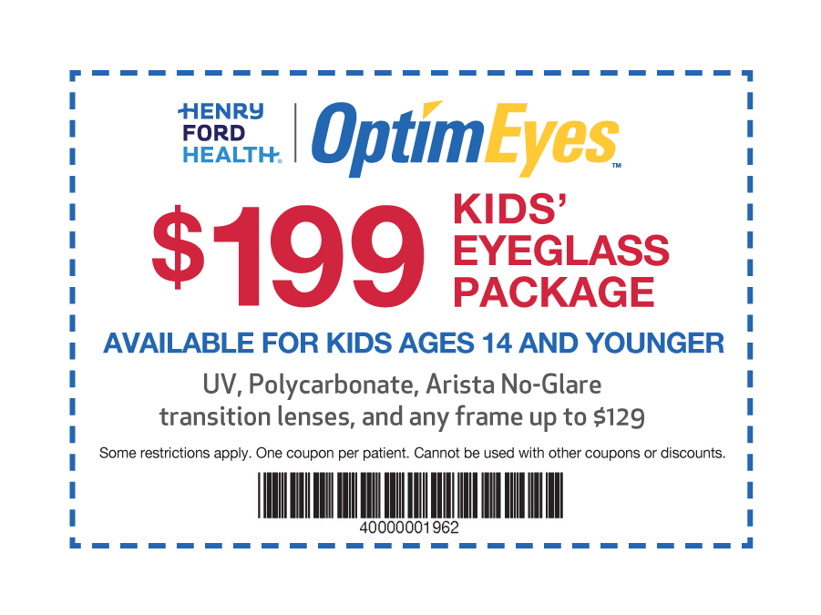 Coupons | OptimEyes | Henry Ford Health - Detroit, MI